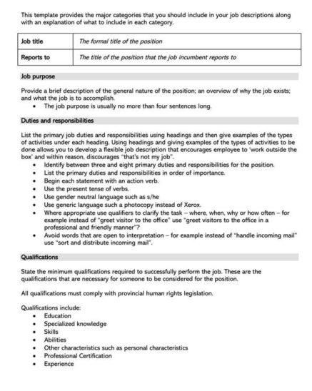 26 Free Job Description Templates (Guide with Examples)