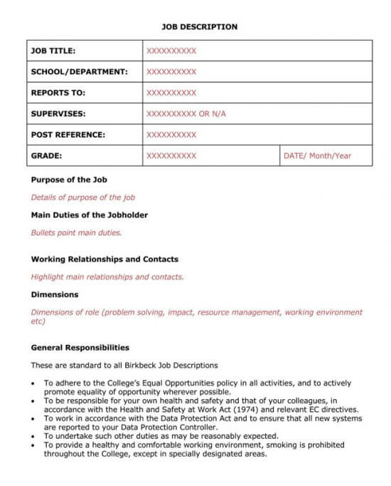 26 Free Job Description Templates (Guide with Examples)