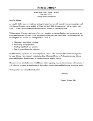 15 Sample Cover Letters for Legal Jobs (Word, PDF)