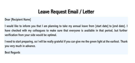 Leave Permission letter: How to Write (Samples)