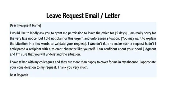 Leave Permission letter: How to Write (Samples)