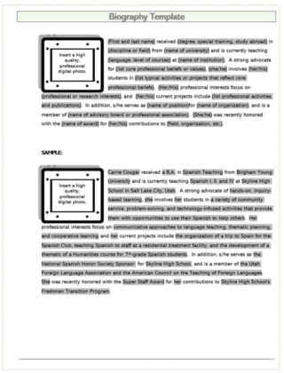 30 Personal Biography Examples & Free Templates