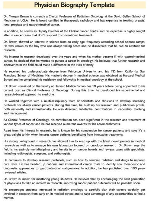 30 Personal Biography Examples: How to Write (Free Template)