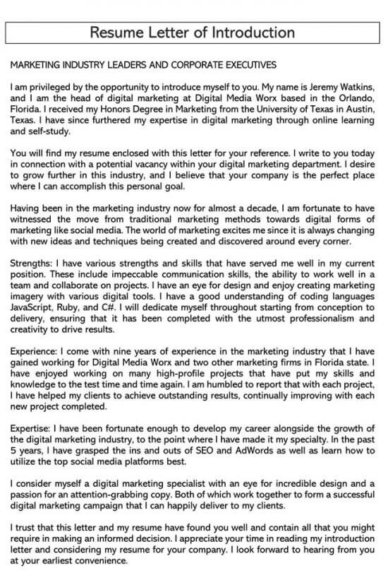 How to Write a Letter of Introduction (with Examples)