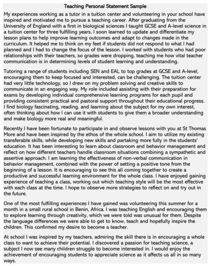 6 Great Teaching Personal Statement Examples (How to Write)