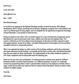 Best Software Developer Cover Letter Examples (Writing Tips)