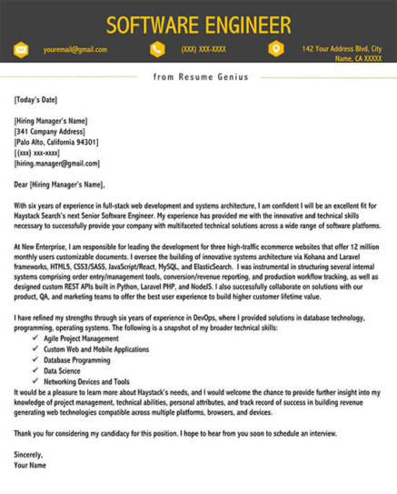 Best Software Developer Cover Letter Examples (Writing Tips)