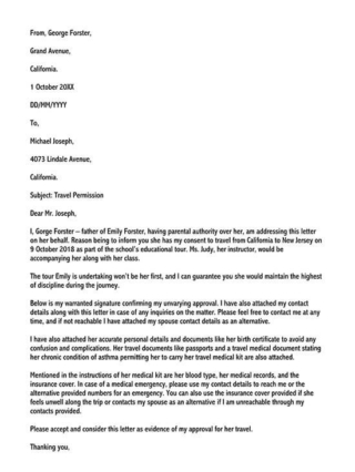 Travel Permission Letter: Sample Letters & Writing Tips