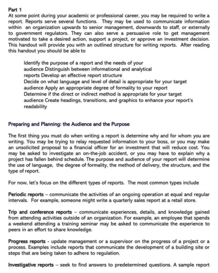 How to Structure a Business Report (with Examples)