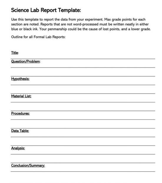 How to Write a Lab Report (20 Free Templates) - Word | PDF