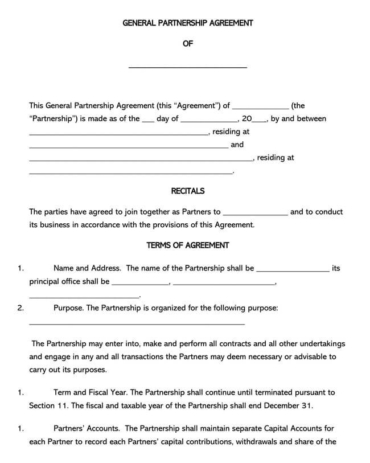 23 Free Partnership Agreement Templates (Examples) - PDF