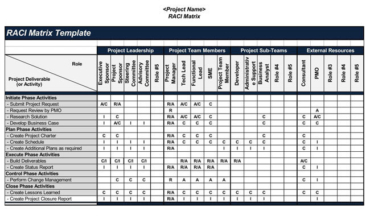 Free RACI Chart Templates in Excel and Word
