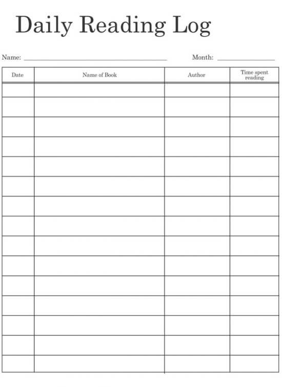 How to Make a Reading Log (32 Free Templates & Ideas)