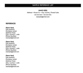 25 Free Reference Page (Sheet) Templates - Word | PDF