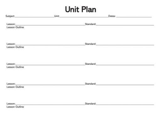 20 Free Unit Plan Templates | Word - PDF