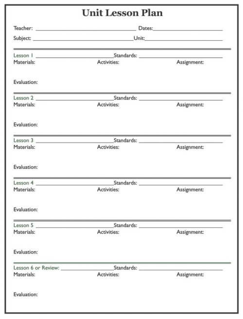 20 Free Unit Plan Templates | Word - PDF