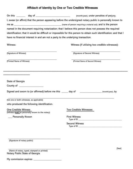 Free Affidavit of Identity Forms & Templates (Word | PDF)