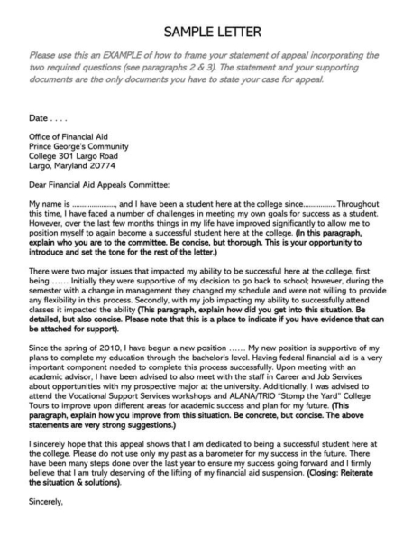 How to Write (Format) an Appeal Letter - Templates
