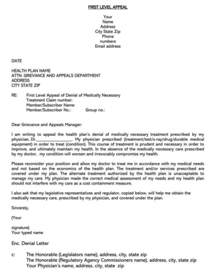 How to Write (Format) an Appeal Letter - Templates