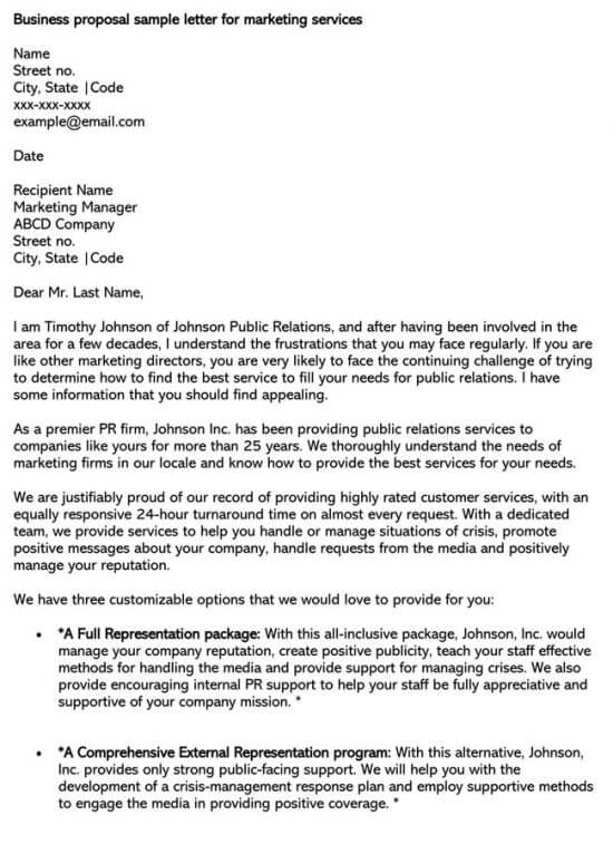 Business Proposal Letter Examples | How to Write & Format