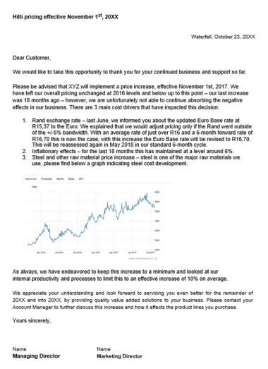 How To Write A Price Increase Letter (Examples & Samples)