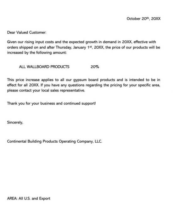 How To Write A Price Increase Letter (Samples)