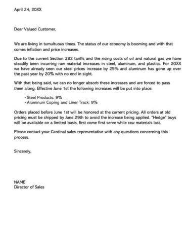 How To Write A Price Increase Letter (Samples)