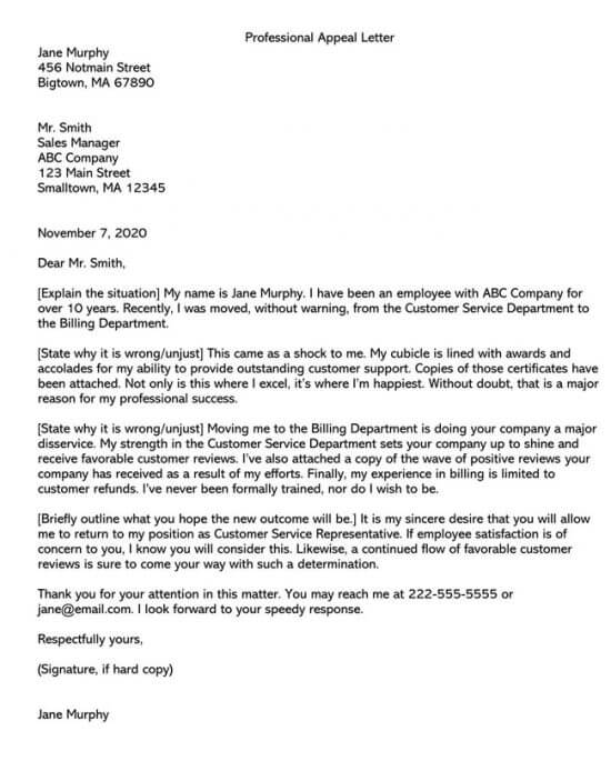 How to Write (Format) an Appeal Letter (with Examples)