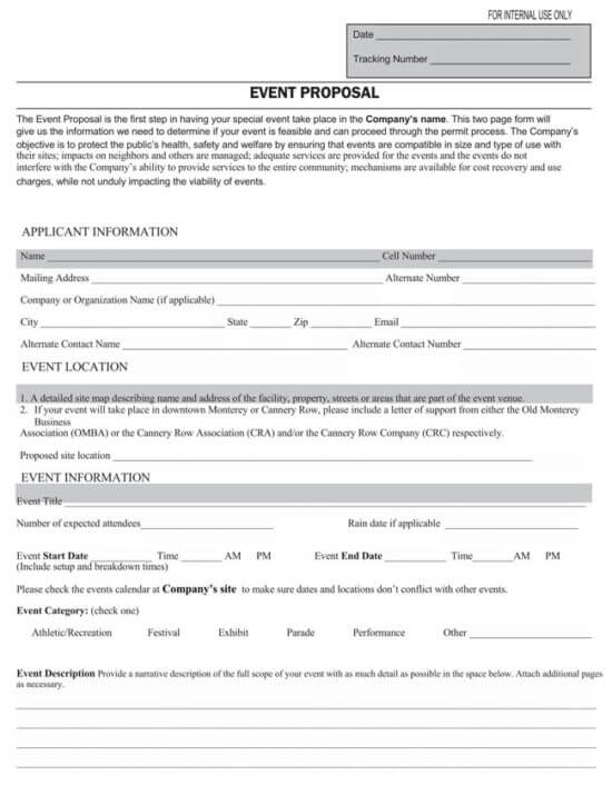 20 Free Event Proposal Templates (How to Write)