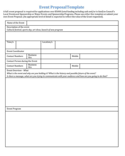 20 Free Event Proposal Templates (How to Write)