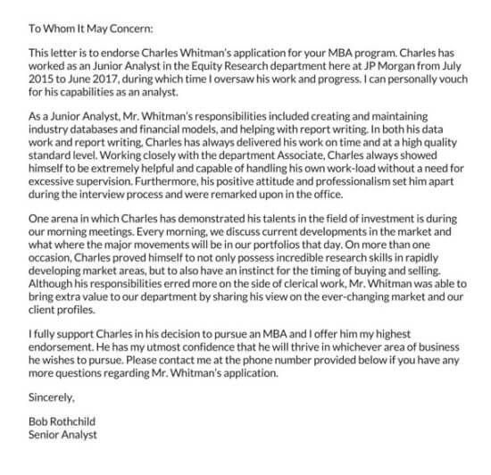 Best MBA Letter of Recommendation Examples (Guide & Tips)
