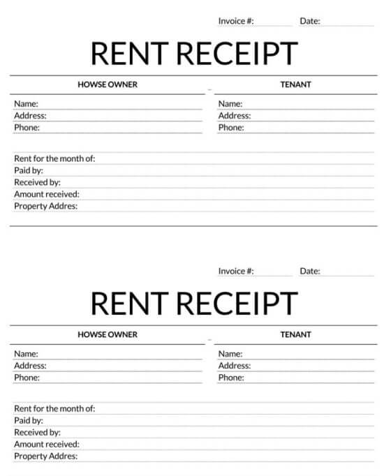 50+ Free Rent Receipt Templates [Printable] - Excel | Word | PDF