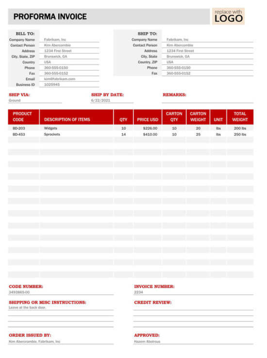 18 Free Proforma Invoice Templates (Word | Excel | PDF)