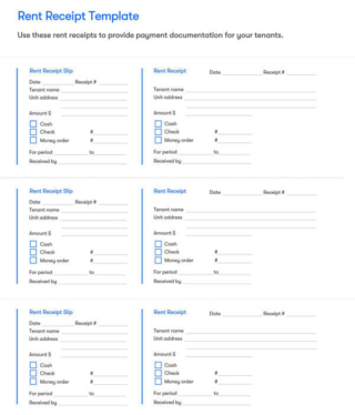 52 Free Rent Receipt Templates - Printable - Excel, Word
