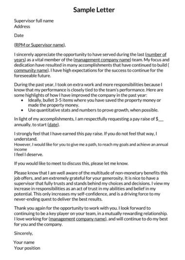 32 Salary Increase Letter Samples | How to Ask for Pay Rise?