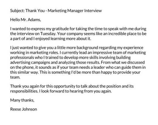 Thank You Email After Phone Interview (28 Best Examples)