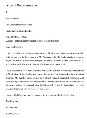 35 Best Student Recommendation Letters (From Teacher)