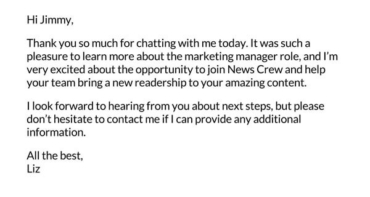 Thank You Email After Phone Interview (28 Best Examples)