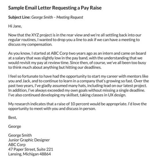 32 Salary Increase Letter Samples | How to Ask for Pay Rise?