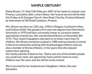 30 Free Obituary Examples and Templates