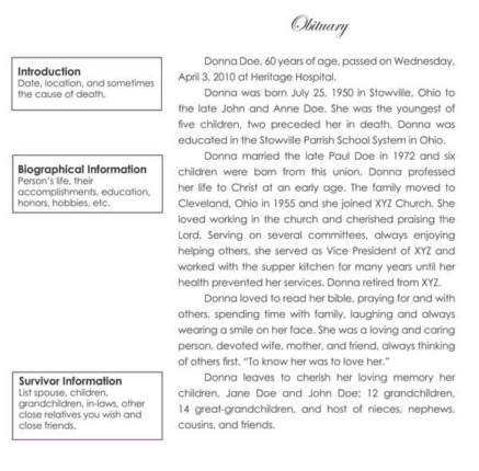 30 Free Obituary Examples and Templates