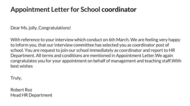22+ Teacher Appointment Letter Samples (Word, PDF)