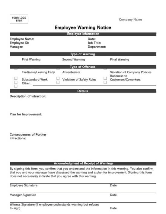 How to Write an Employee Warning Notice (12+ Free Templates)