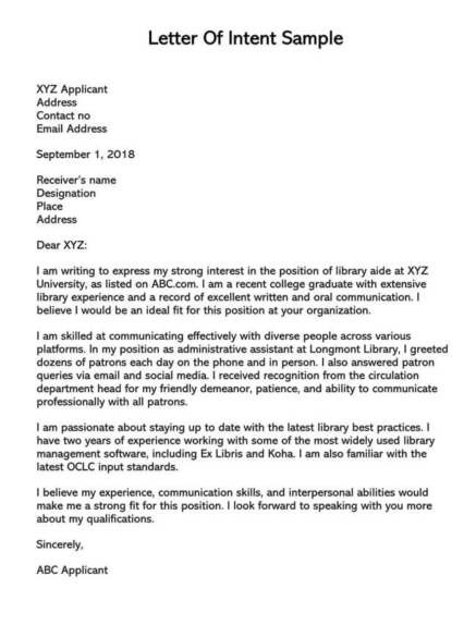 How to Write a Letter of Intent for a Job (with Examples)