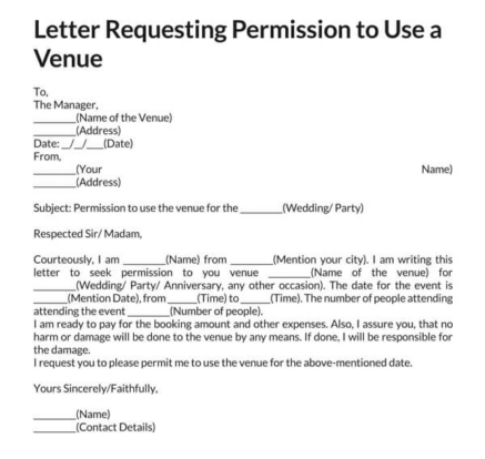 Permission Letter for Event Samples | How to Ask (Tips)