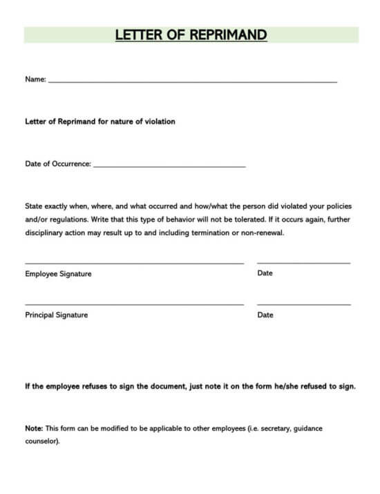 Letter of Reprimand for Employee Performance (Best Examples)