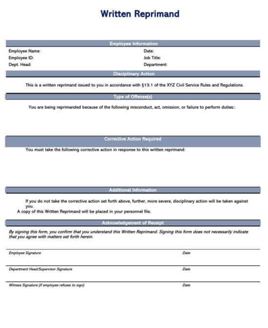 Letter of Reprimand for Employee Performance (Best Examples)