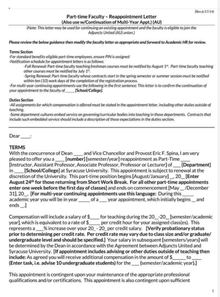 22+ Teacher Appointment Letter Samples (Word, PDF)