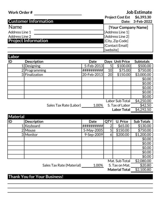 50+ Free Quote Templates (Word, Excel, PDF)