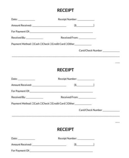 30 Free Payment Receipt Templates (Word | Excel)